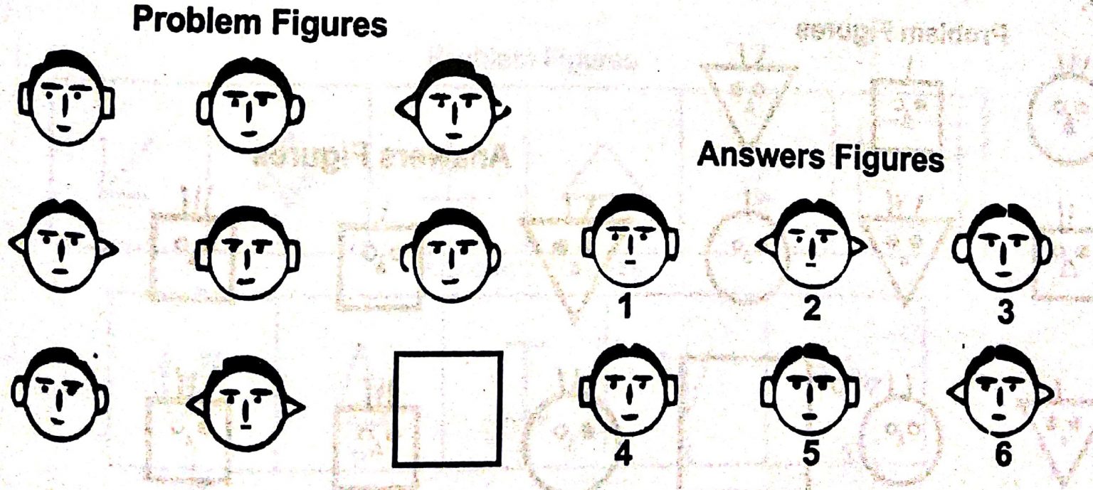 Non-Verbal Intelligence Test No. 34 for PAF ISSB Army Navy